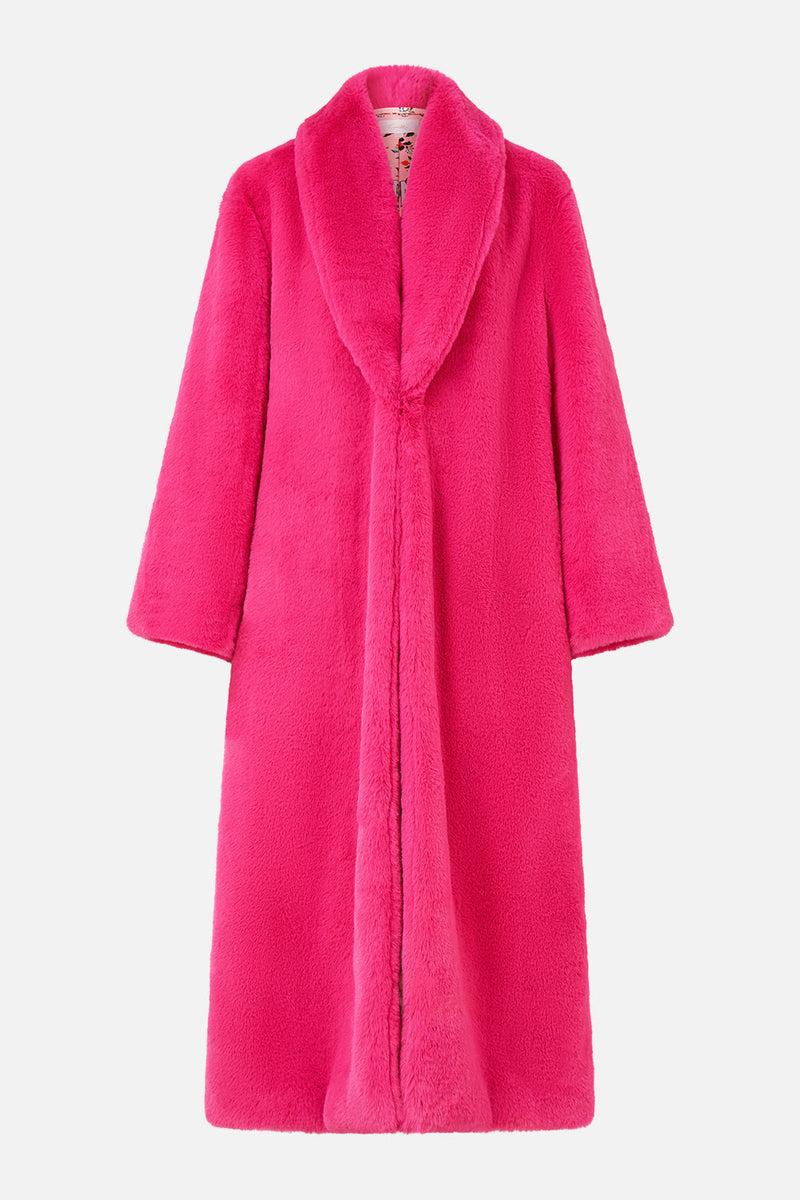 The Pink Porto Maxi Teddy Coat | CAMILLA EU – CAMILLA UK