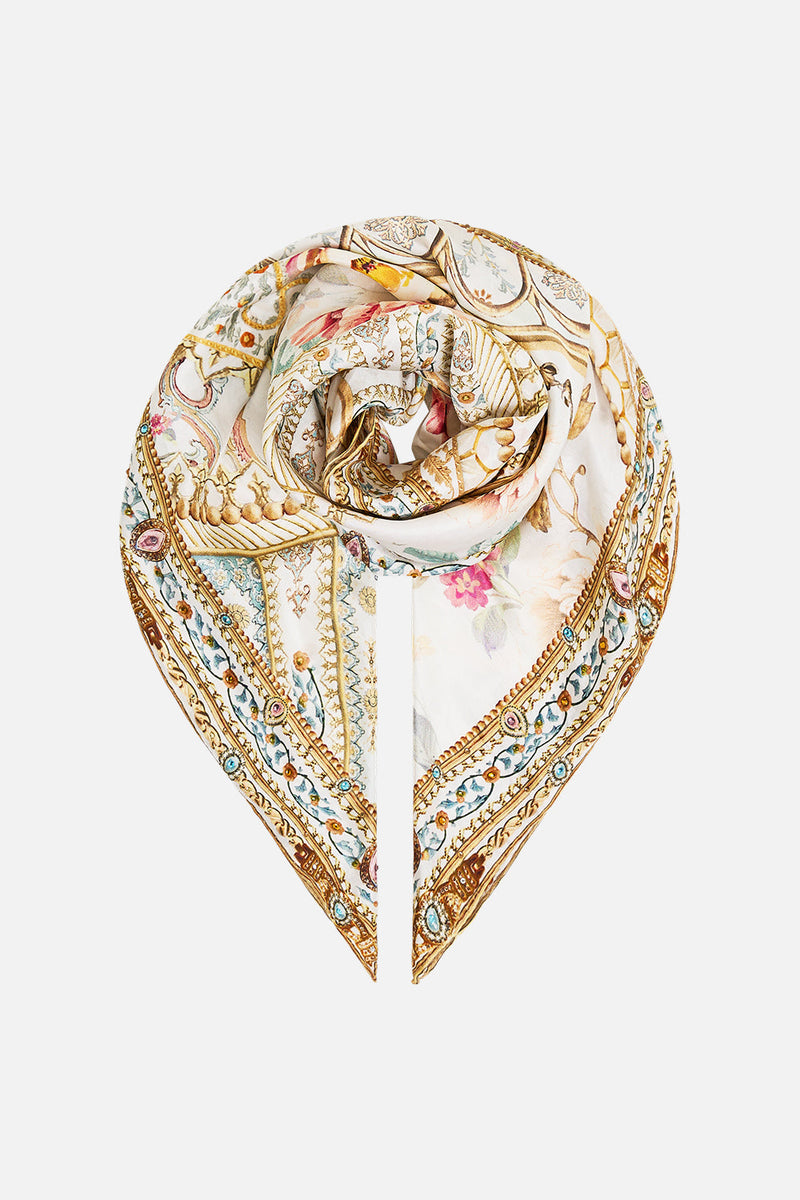 Ottoman Dynasty Large Crystalled Silk Square Scarf | CAMILLA EU ...