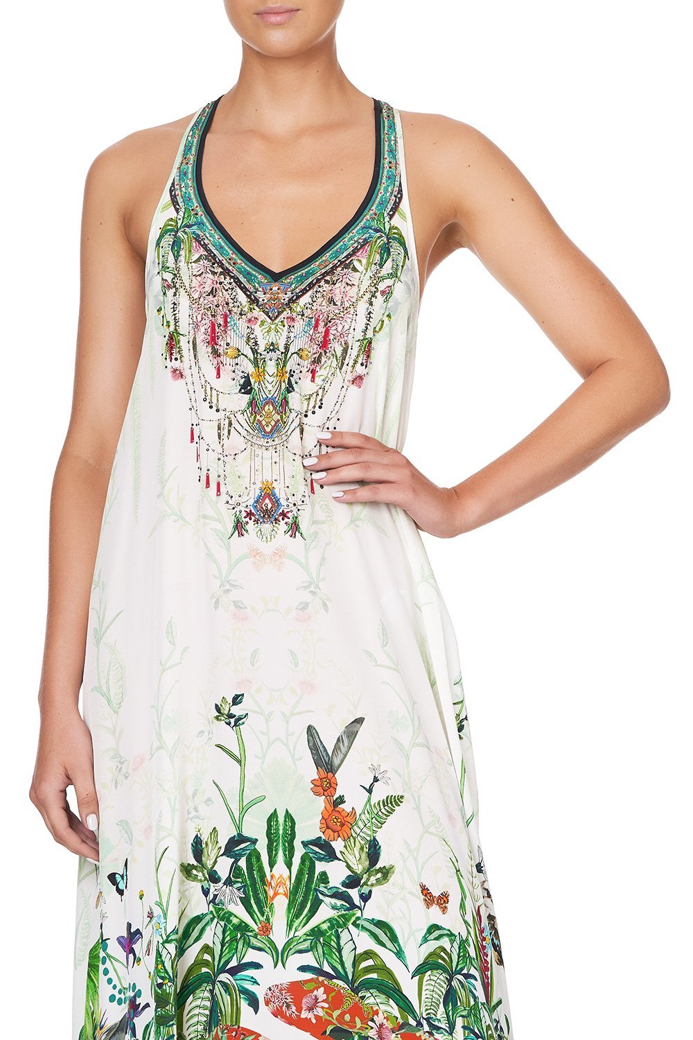 V NECK RACERBACK DRESS DAINTREE DARLING – CAMILLA UK