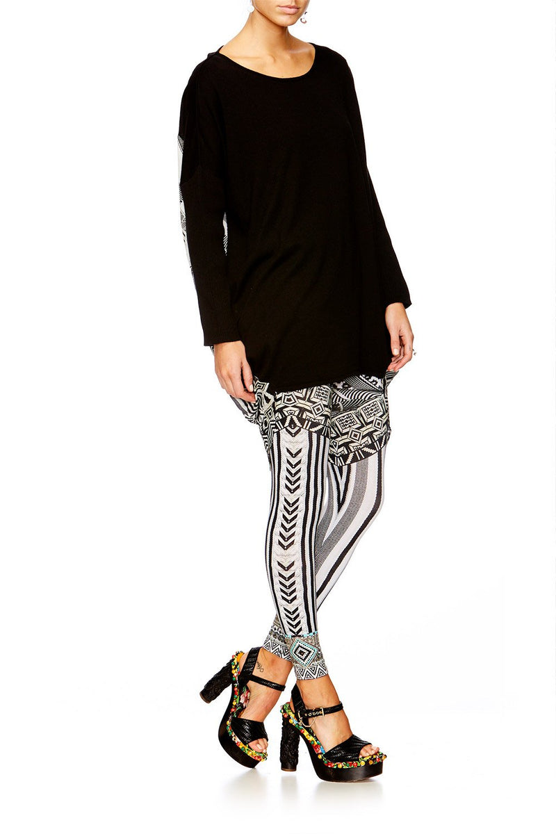 LONG SLEEVE JUMPER WITH PRINT BACK HANGING AROUND – CAMILLA UK